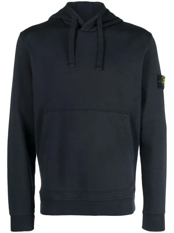 Stone Island Compass-patch Cotton Hoodie