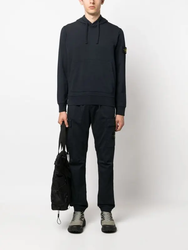 Stone Island Compass-patch Cotton Hoodie