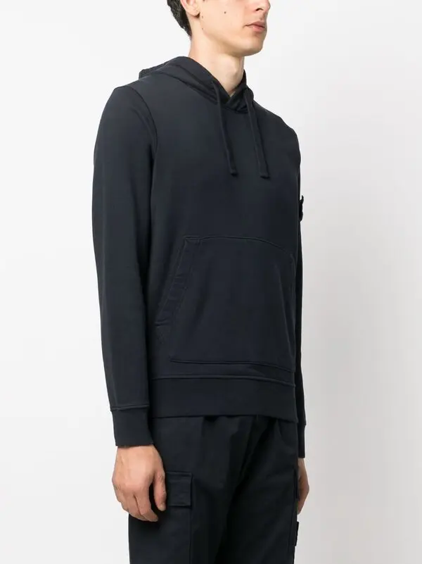 Stone Island Compass-patch Cotton Hoodie