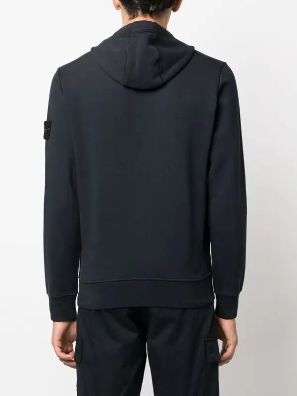 Stone Island Compass-patch Cotton Hoodie