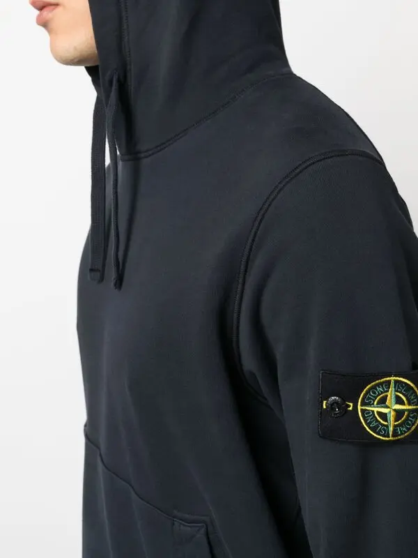 Stone Island Compass-patch Cotton Hoodie