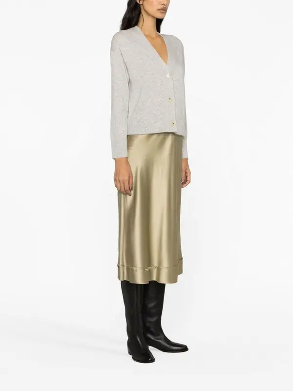 Vince Wool-cashmere Blend Cardigan - Grey