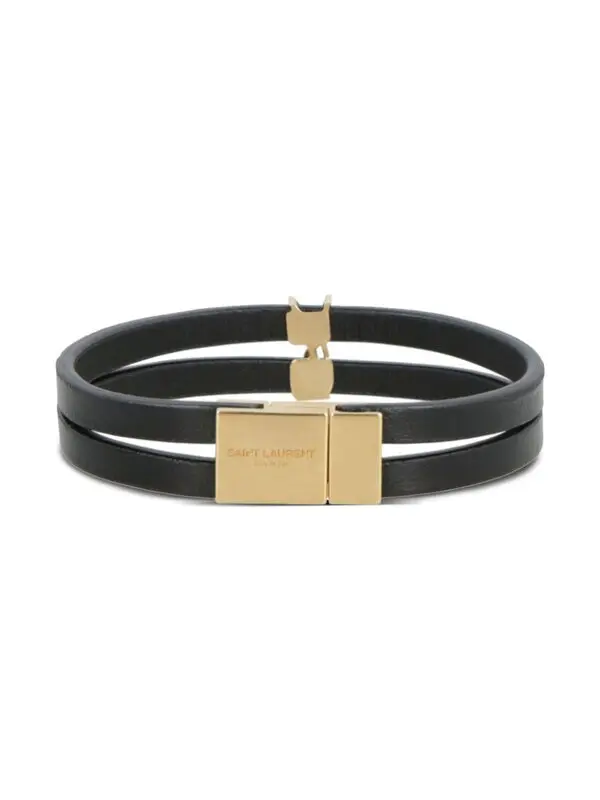 Saint Laurent Cassandre Double-strap Bracelet