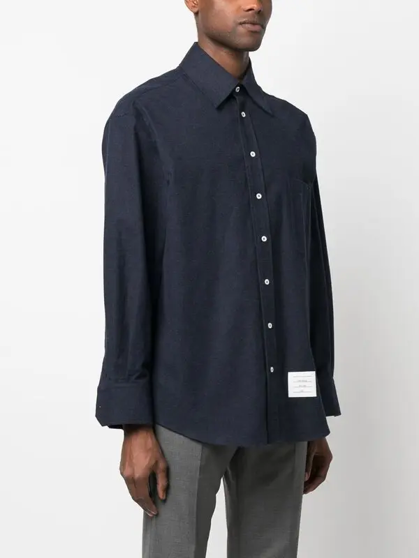 Thom Browne Logo-patch Detail Shirt