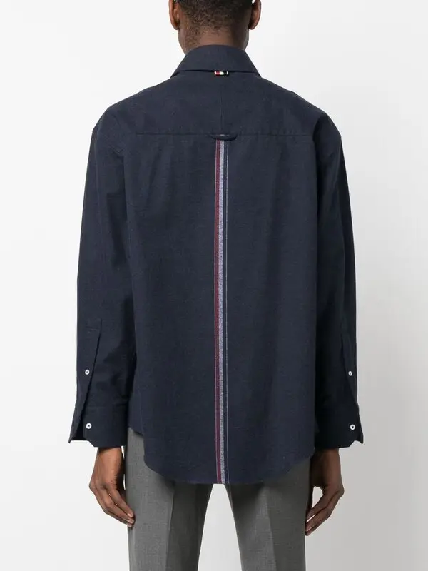 Thom Browne Logo-patch Detail Shirt