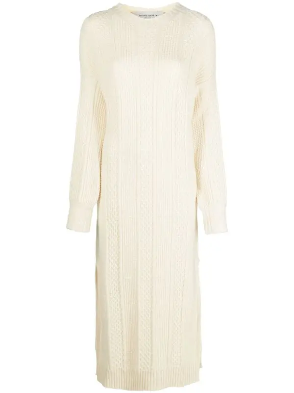 GOLDEN GOOSE Cable-knit Crew Neck Dress