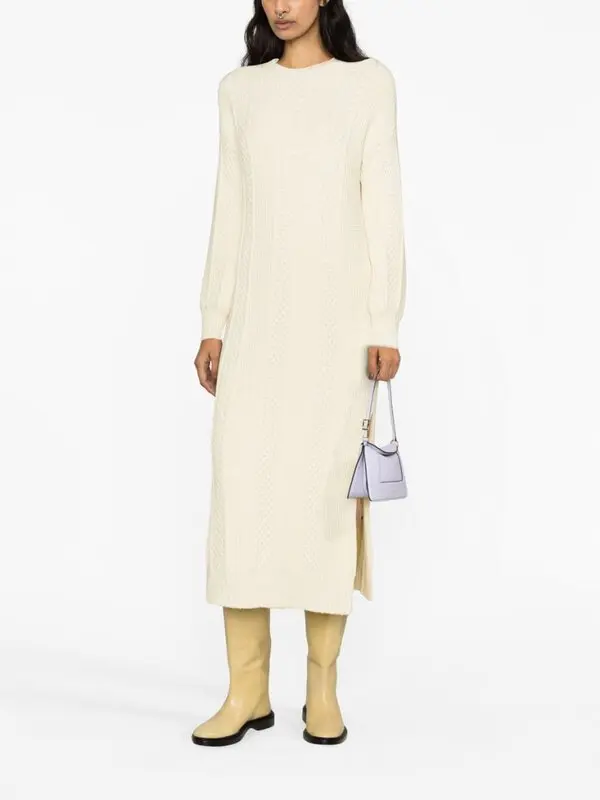 GOLDEN GOOSE Cable-knit Crew Neck Dress