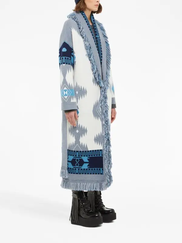 Alanui Intarsia-knit Jacquard Coat