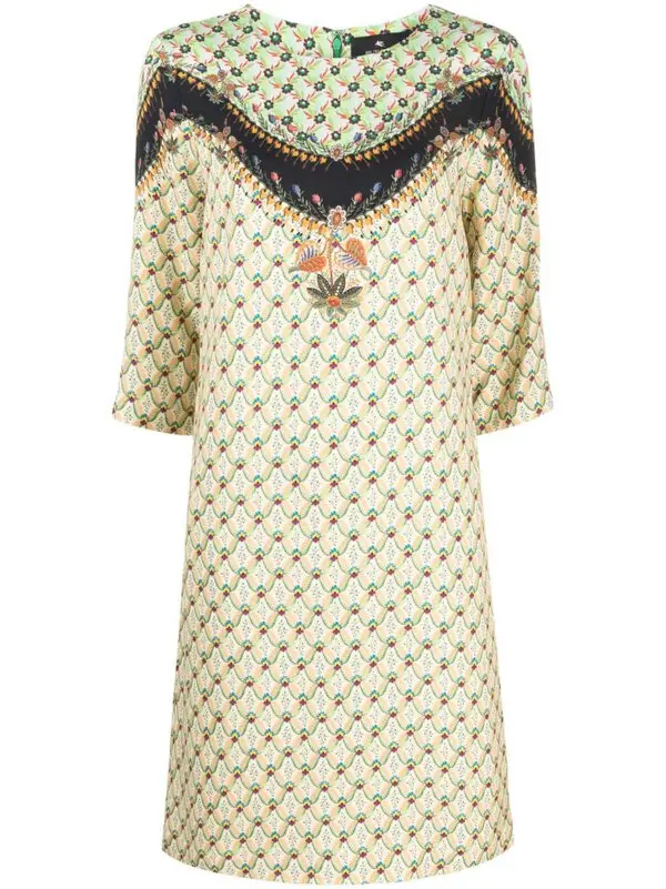 Etro Mix-print Shift Dress