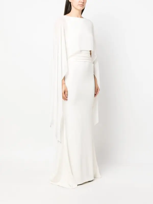 Talbot Runhof Mermaid Cape Gown