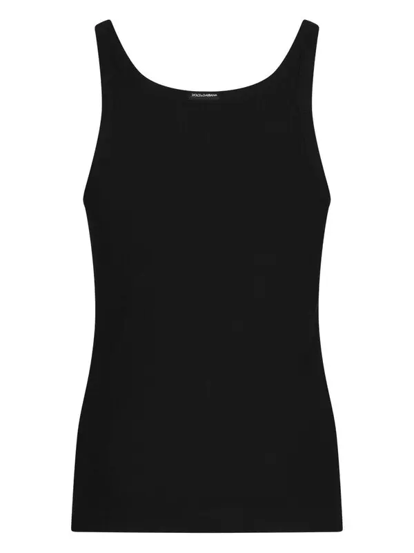 Dolce & Gabbana Logo-patch Cotton Tank Top
