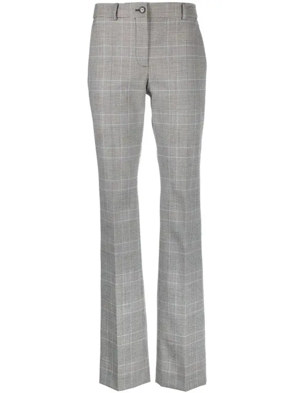 Moschino Checked Straight-leg Trousers