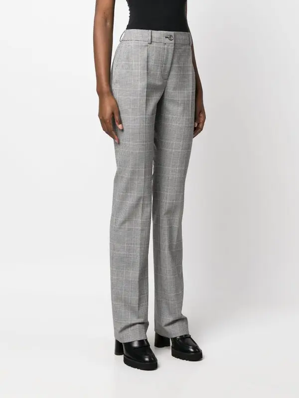 Moschino Checked Straight-leg Trousers