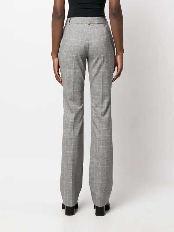 Moschino Checked Straight-leg Trousers