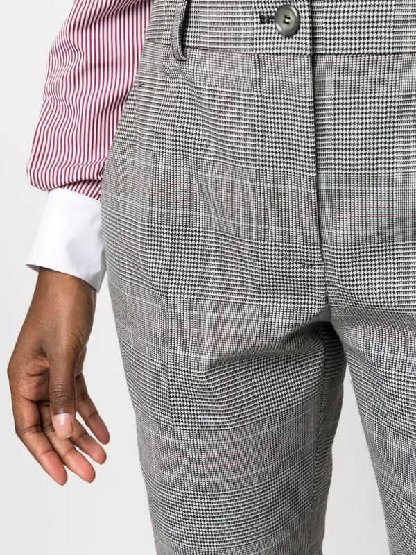 Moschino Checked Straight-leg Trousers