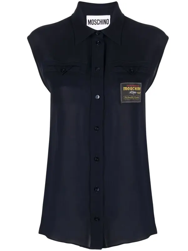 Moschino Sleeveless Silk Shirt