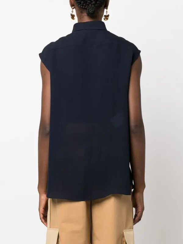 Moschino Sleeveless Silk Shirt