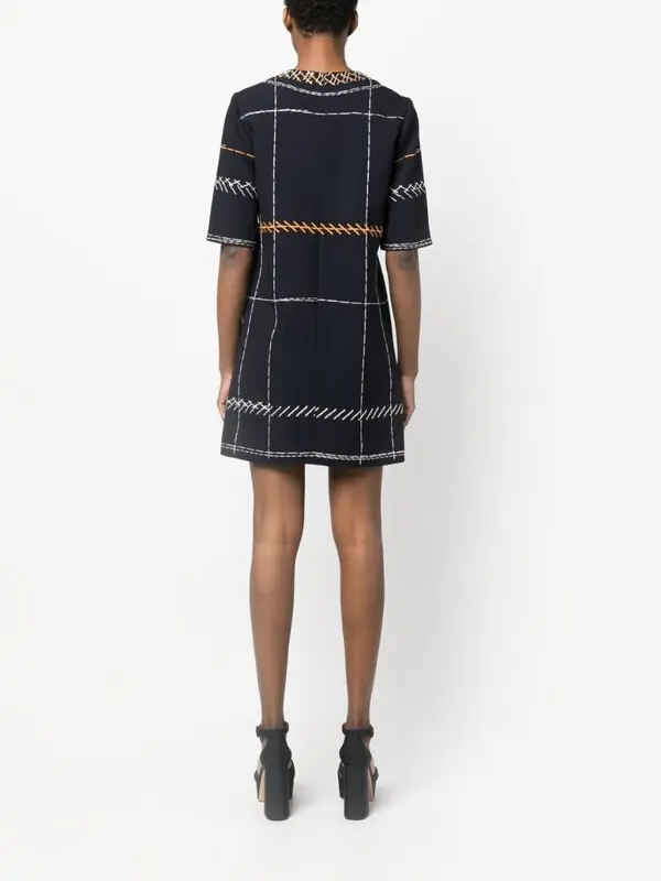 Moschino Contrast-stitch Graphic Shift Dress