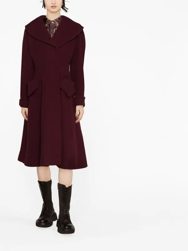 Moschino A-line Double-breasted Coat