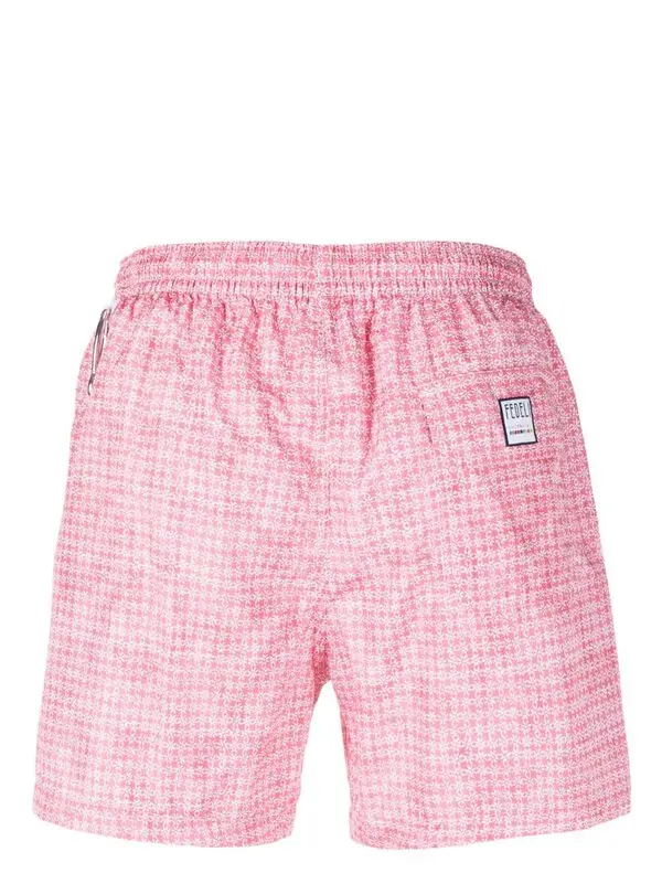 Fedeli Floral Print Swim Shorts - Pink
