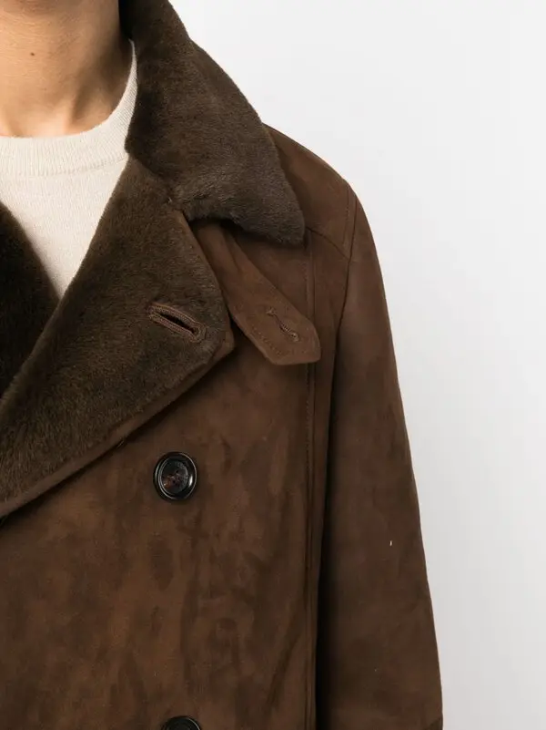 Brunello Cucinelli Double-breasted Lambskin Coat