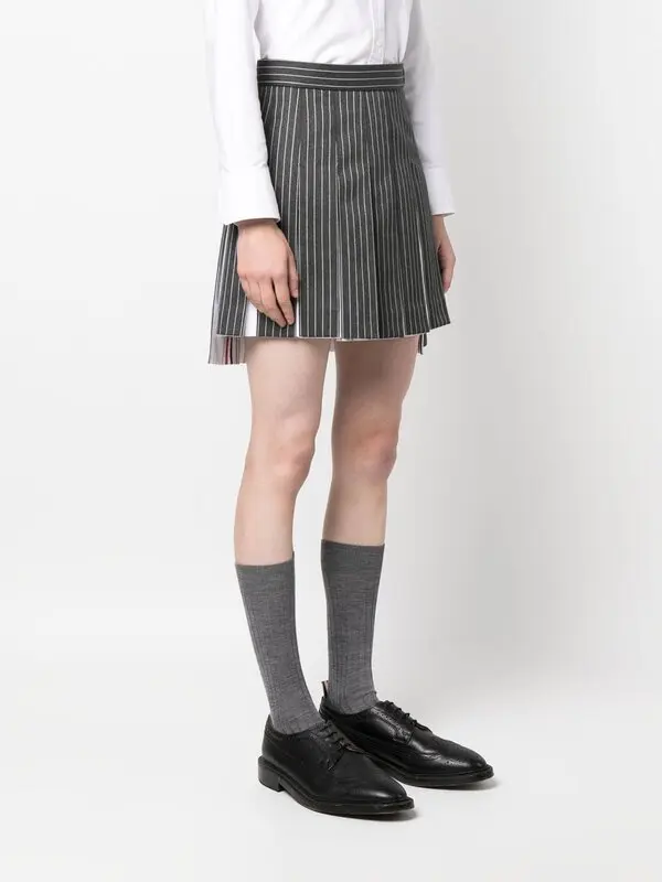 Thom Browne Pinstripe Pleated Skirt