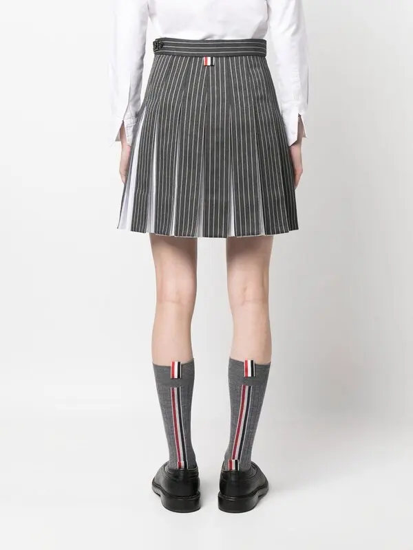Thom Browne Pinstripe Pleated Skirt