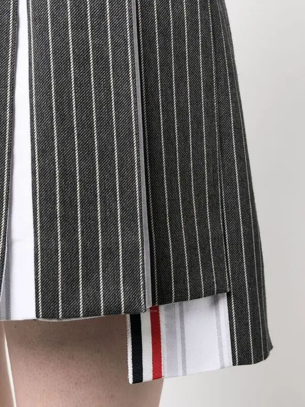 Thom Browne Pinstripe Pleated Skirt