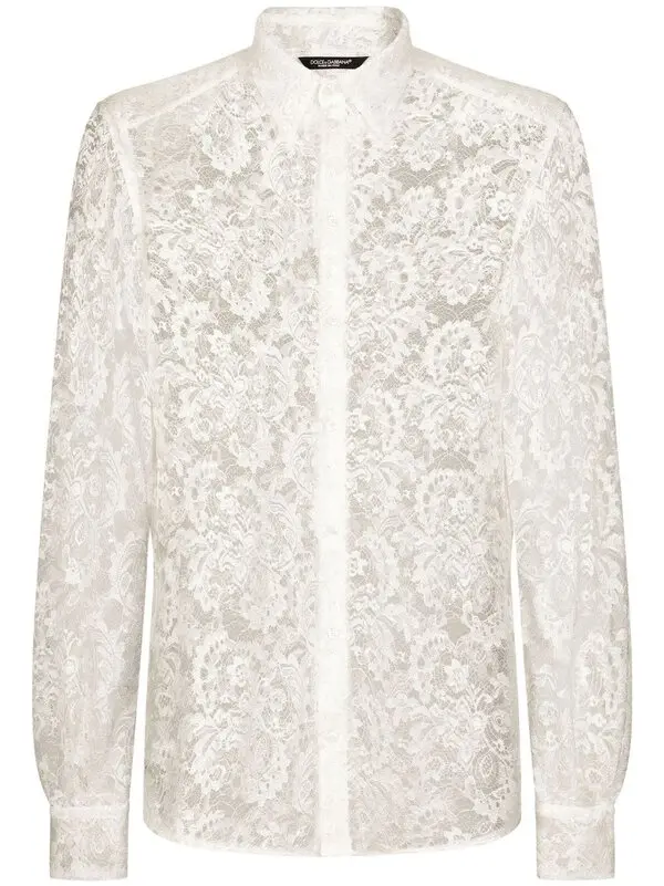 Dolce & Gabbana Sheer-coverage Lace Shirt