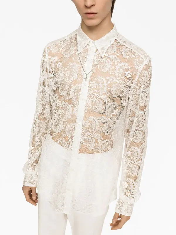 Dolce & Gabbana Sheer-coverage Lace Shirt