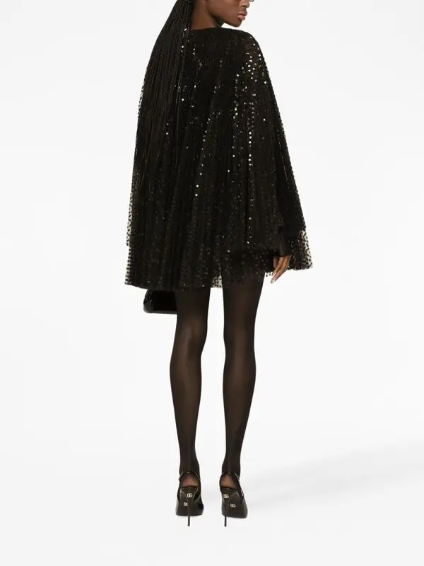 Dolce & Gabbana Sequin-embellished Flared Minidress