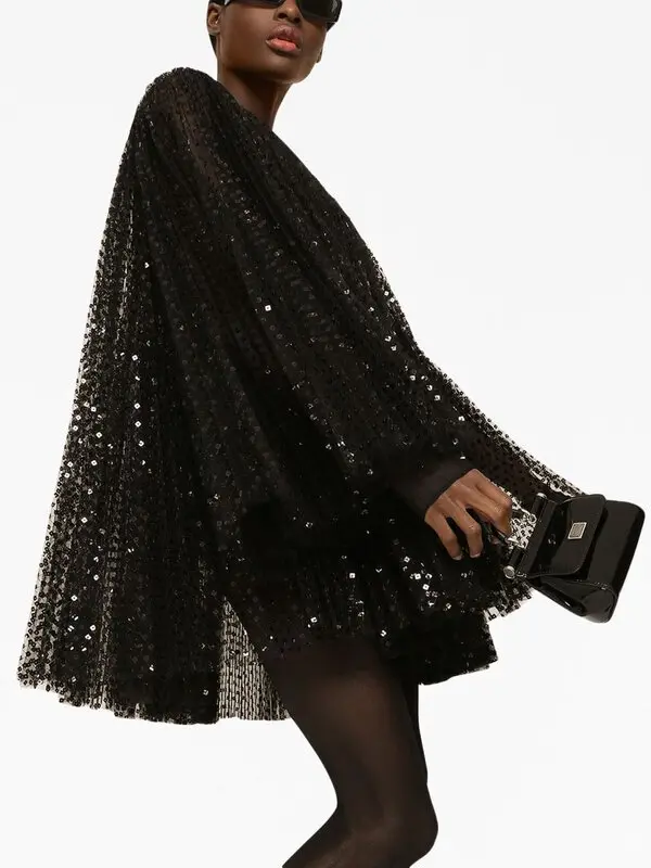 Dolce & Gabbana Sequin-embellished Flared Minidress