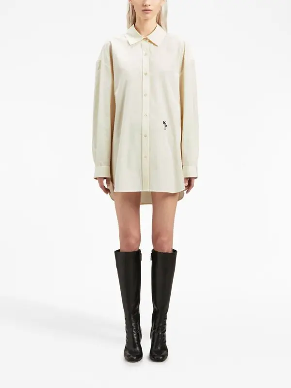 Palm Angels Palms-embroidered Poplin Shirt