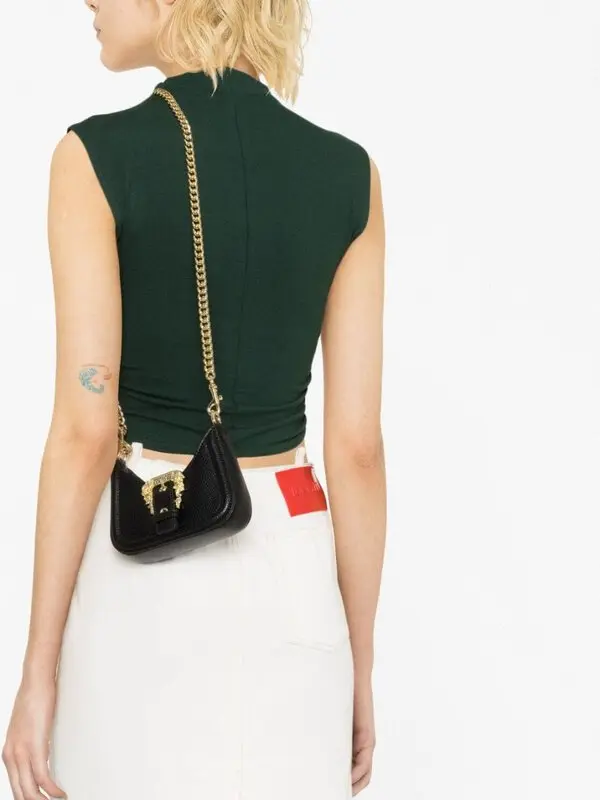 Versace Couture Barocco-Buckle Mini Bag In Black - 25% Off