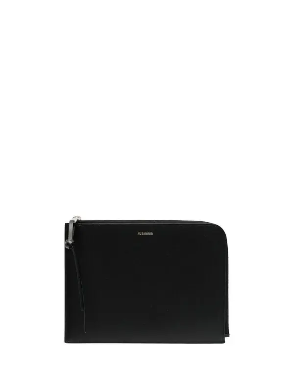 JIL SANDER Medium Logo-lettering Leather Cardholder - Black