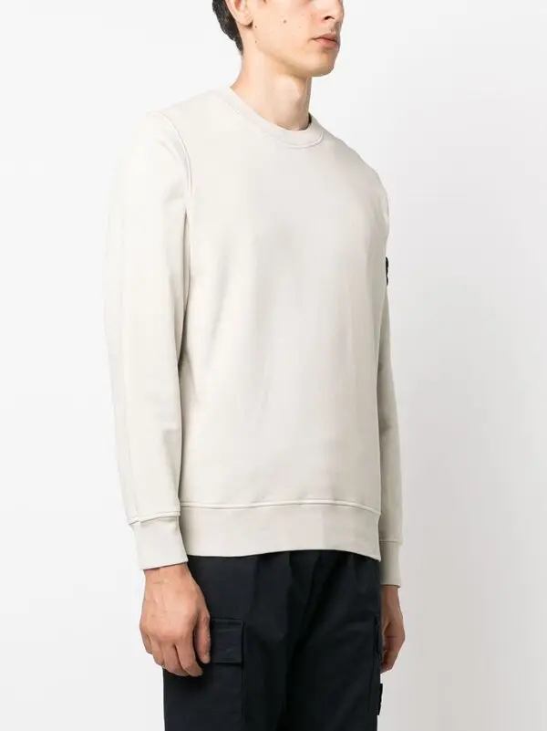 Stone Island Compass-patch Crew-neck Sweatshirt