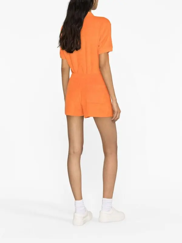 SPORTY & RICH Logo-embroidered Shorts - Orange