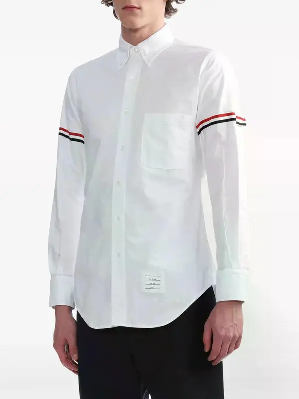 Thom Browne Oxford Rwb Armband Shirt - White