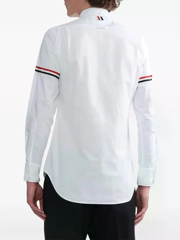 Thom Browne Oxford Rwb Armband Shirt - White