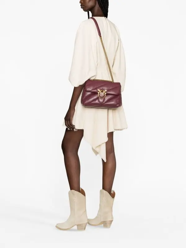 Pinko Love Puff Quilted Leather Shoulder Bag