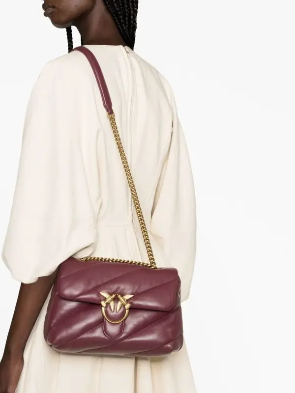 Pinko Love Puff Quilted Leather Shoulder Bag
