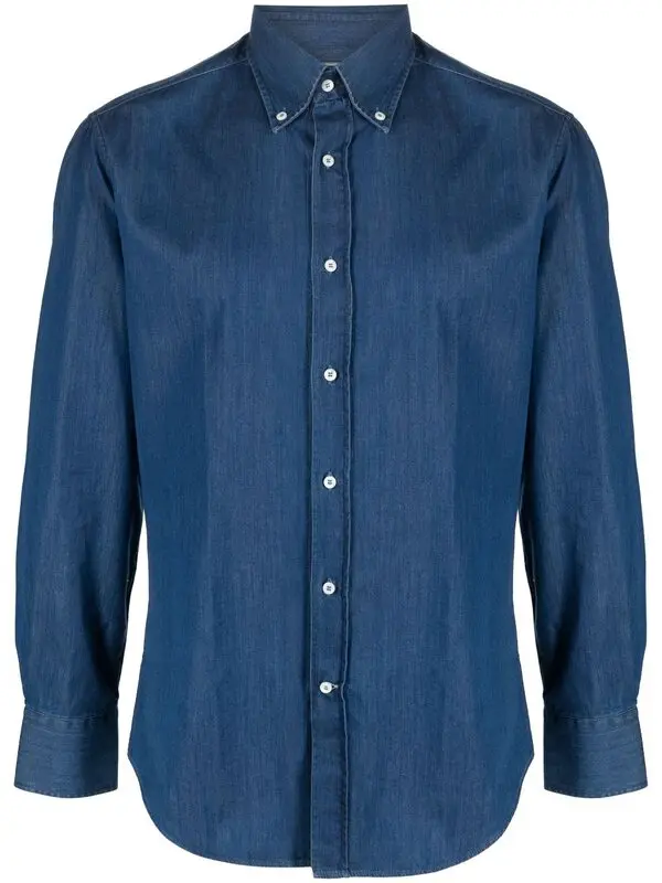 Brunello Cucinelli Denim Cotton Shirt