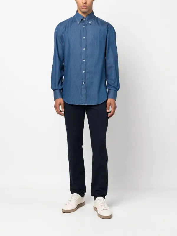 Brunello Cucinelli Denim Cotton Shirt