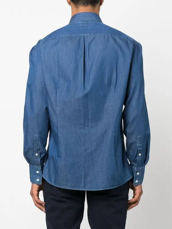 Brunello Cucinelli Denim Cotton Shirt
