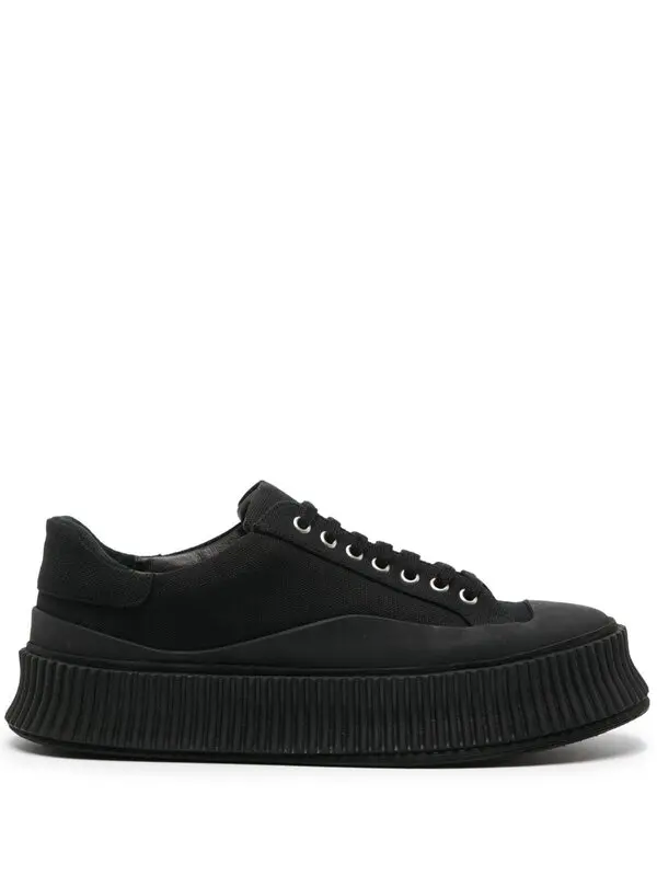 JIL SANDER Vulcanised-sole Low-top Sneakers - Black