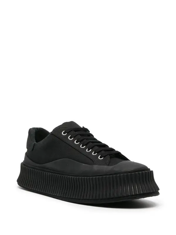 JIL SANDER Vulcanised-sole Low-top Sneakers - Black