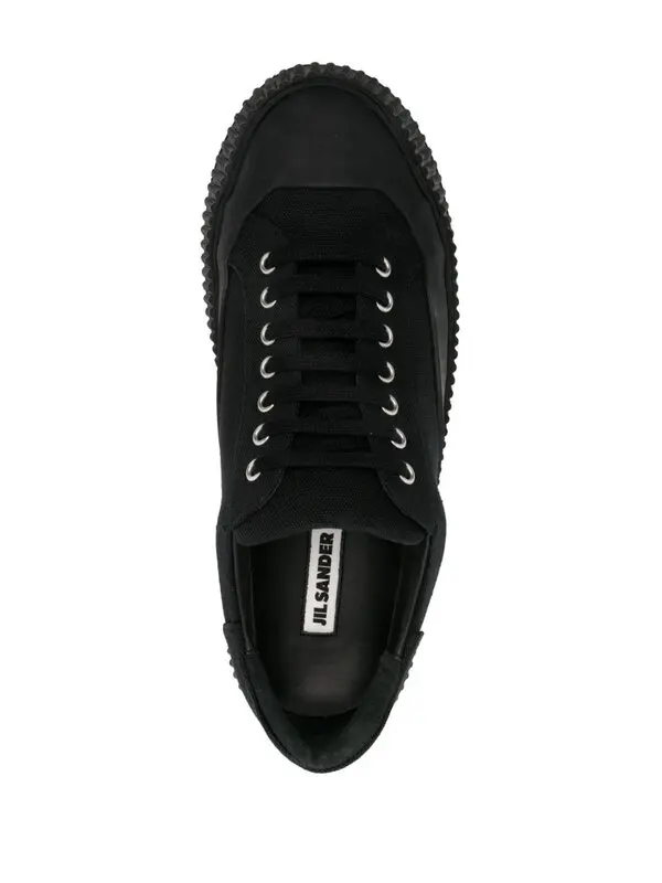 JIL SANDER Vulcanised-sole Low-top Sneakers - Black