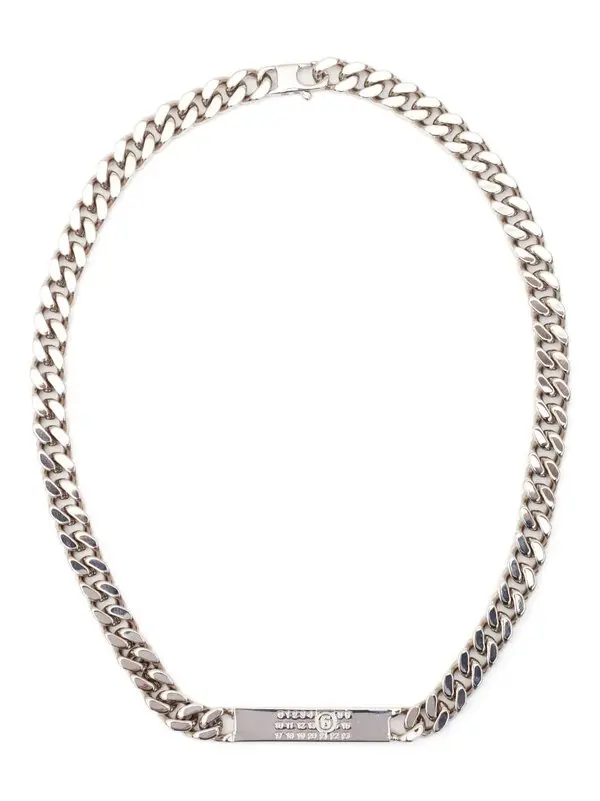 MAISON MARGIELA Numbers-motif Chain Necklace - Silver