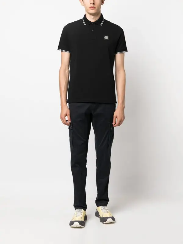 Stone Island Compass-motif Cargo Pants - Blue
