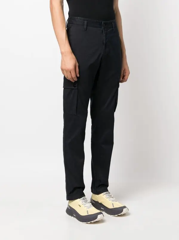 Stone Island Compass-motif Cargo Pants - Blue